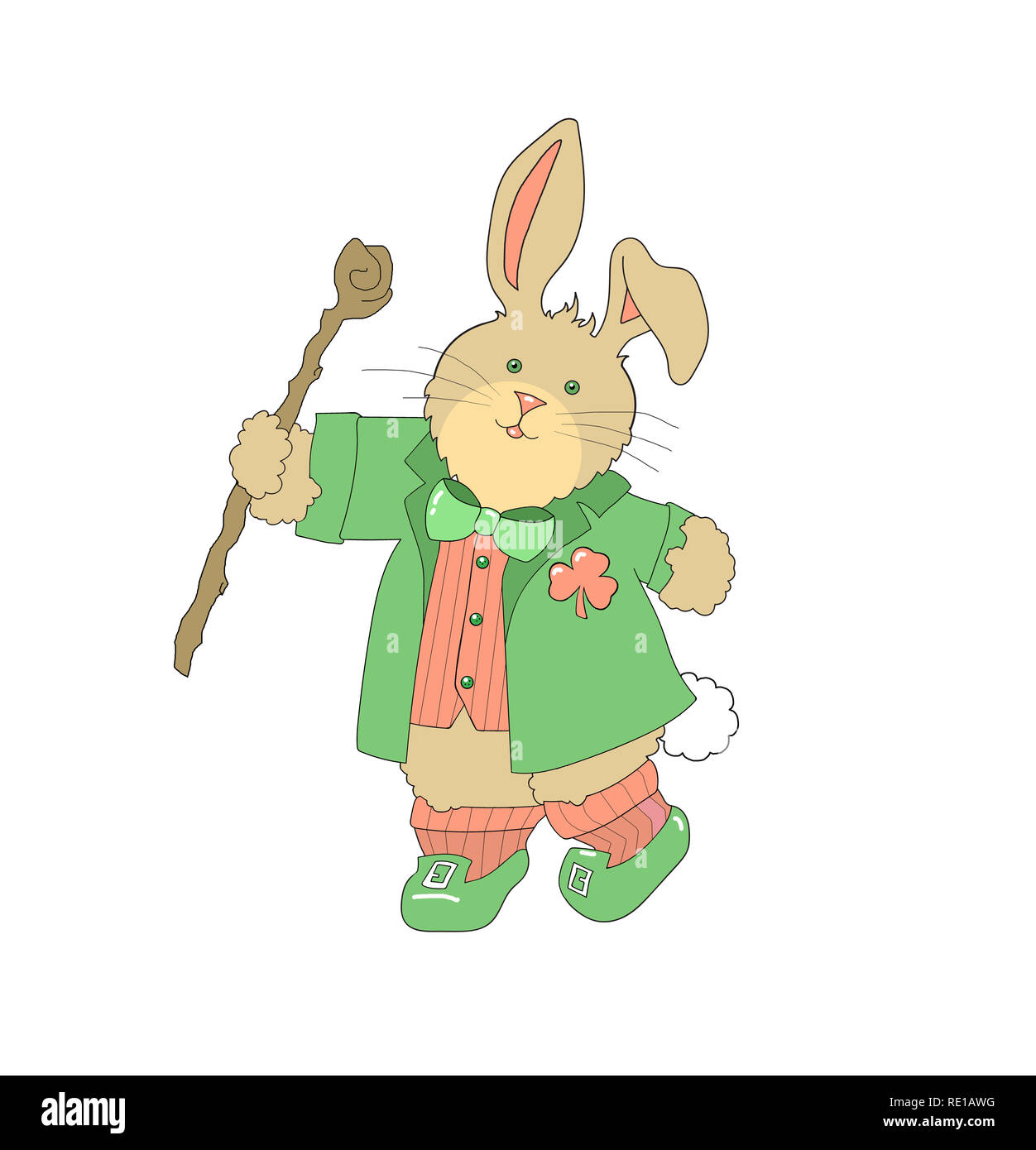 White rabbit clipart hi-res stock photography and images - Alamy