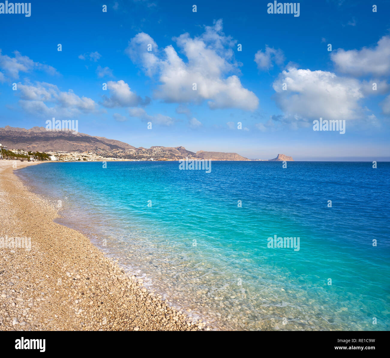 Albir beach in Alfas del Pi of Alicante Spain at Costa Blanca Stock ...