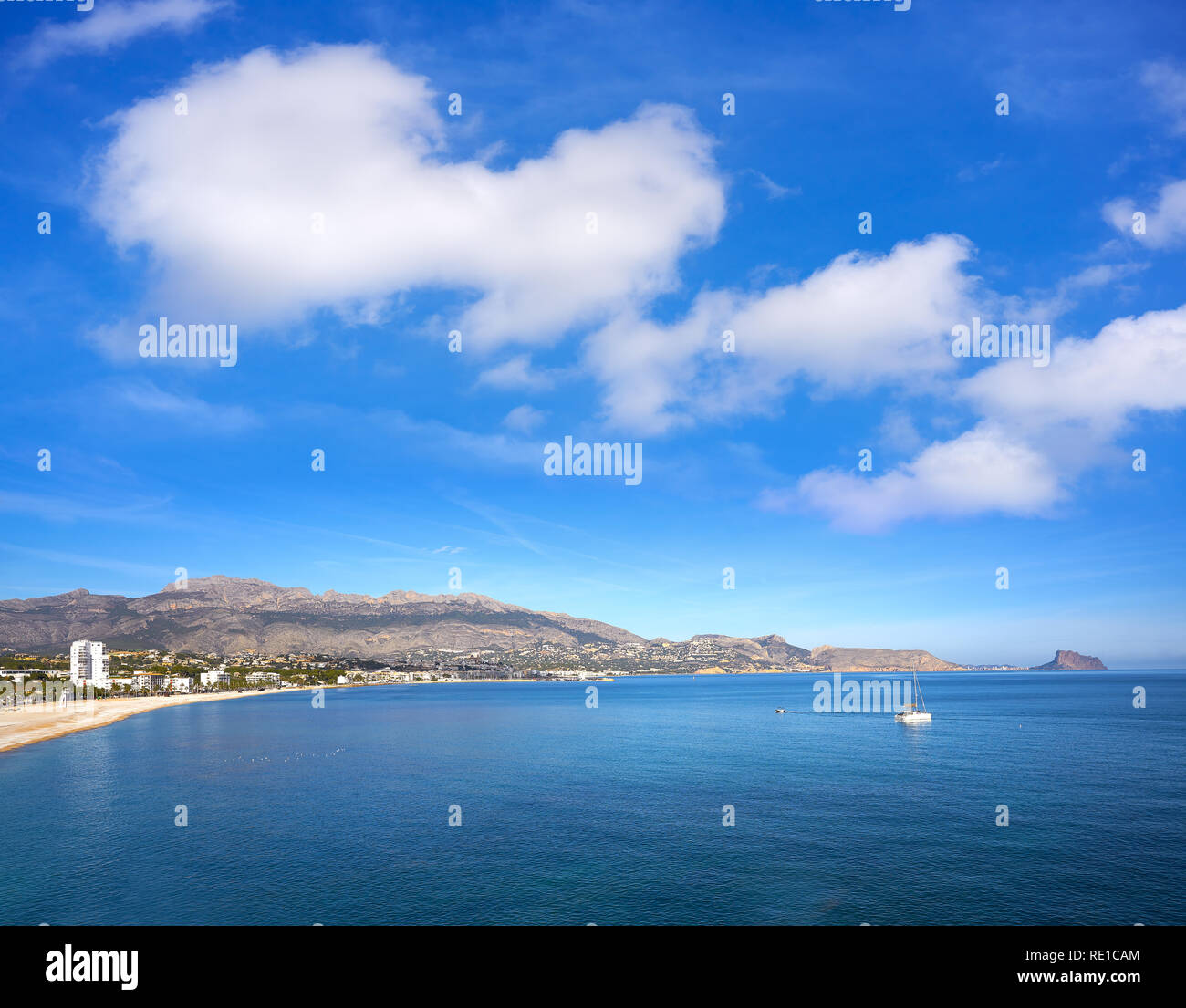 Albir beach in Alfas del Pi of Alicante Spain at Costa Blanca Stock ...
