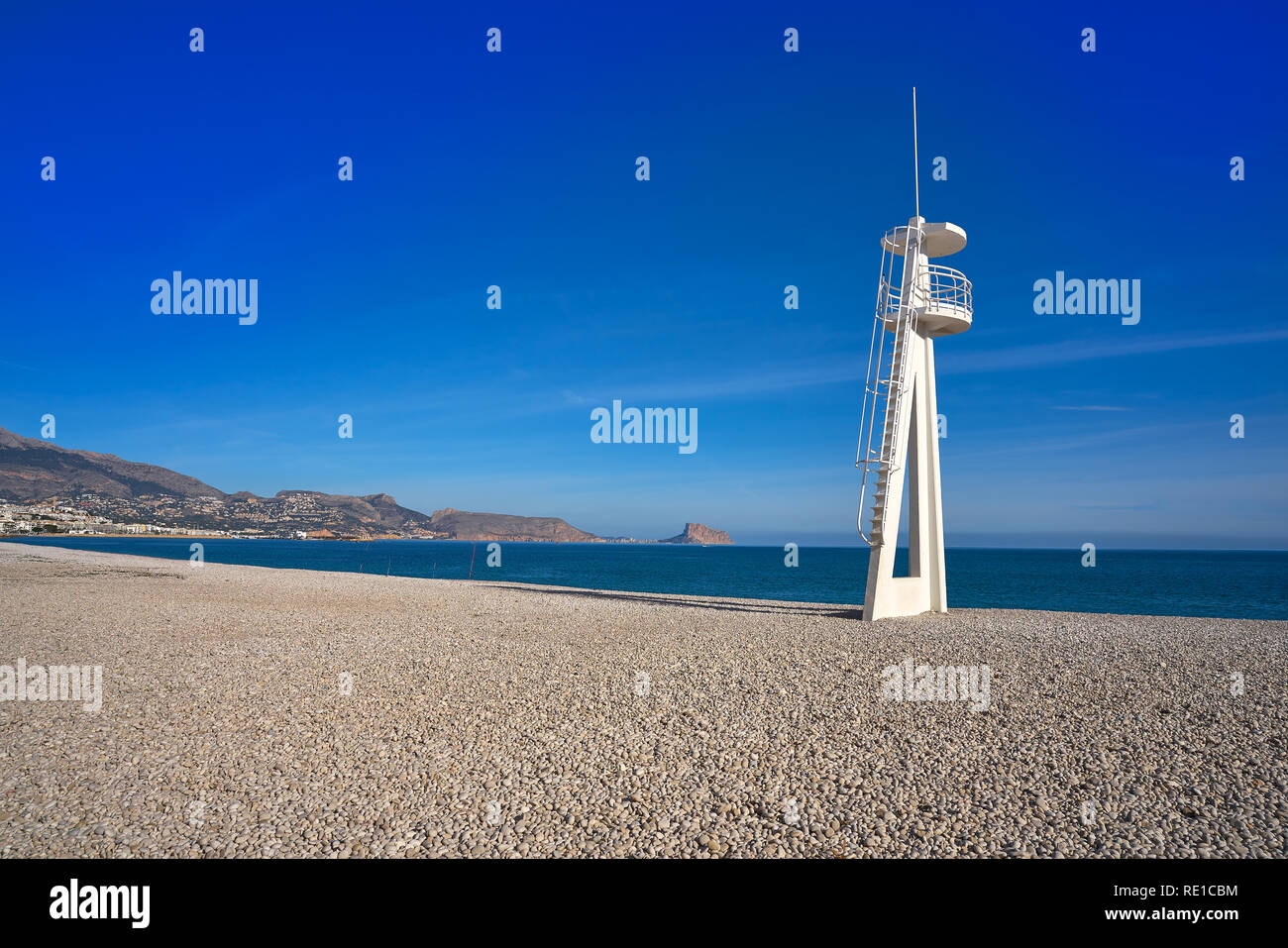 Albir beach in Alfas del Pi of Alicante Spain at Cota Blanca baywatch ...