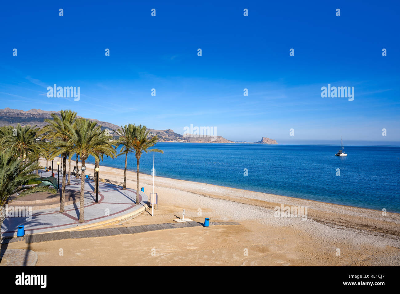 Albir beach in Alfas del Pi of Alicante Spain at Costa Blanca Stock ...