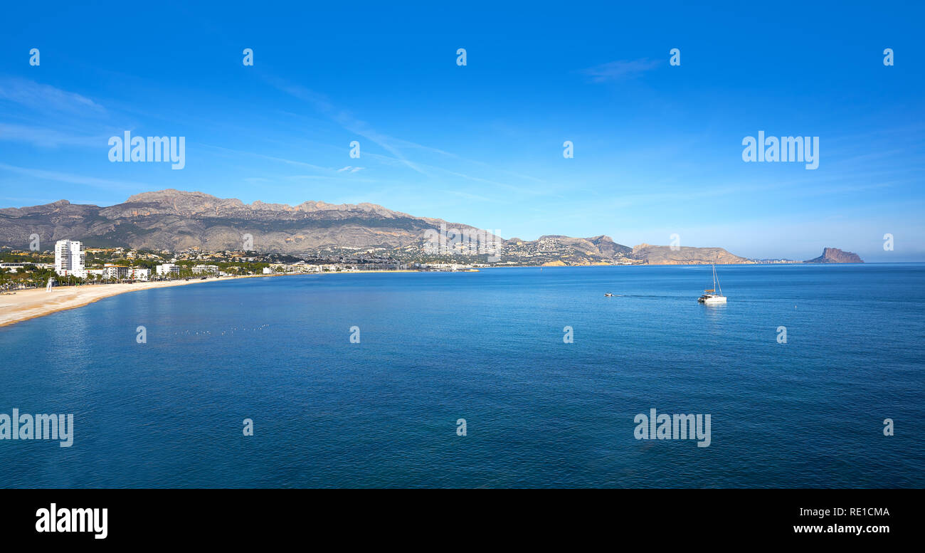 Albir beach in Alfas del Pi of Alicante Spain at Costa Blanca Stock ...