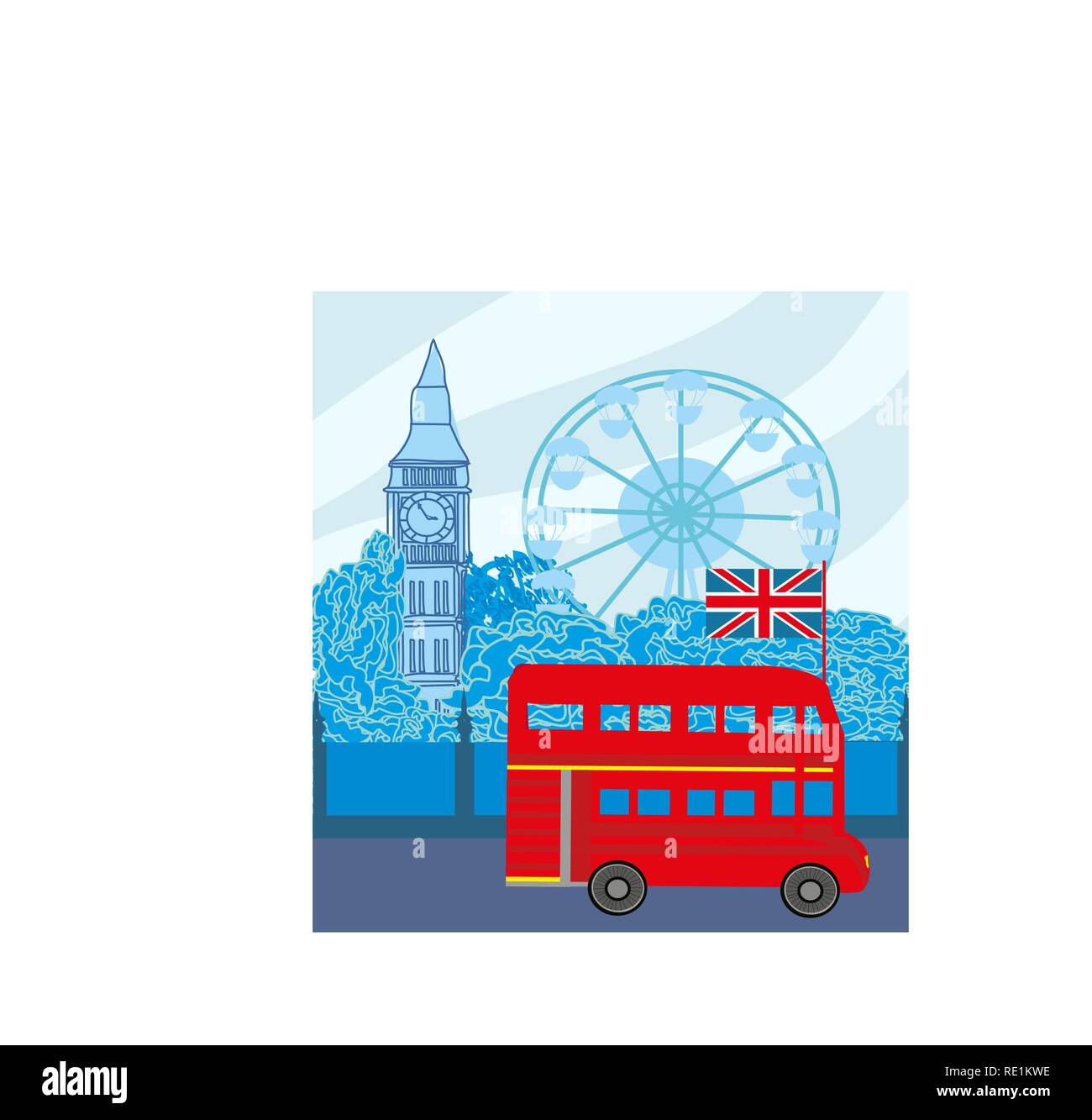 Street scene red building Stock Vector Images - Alamy