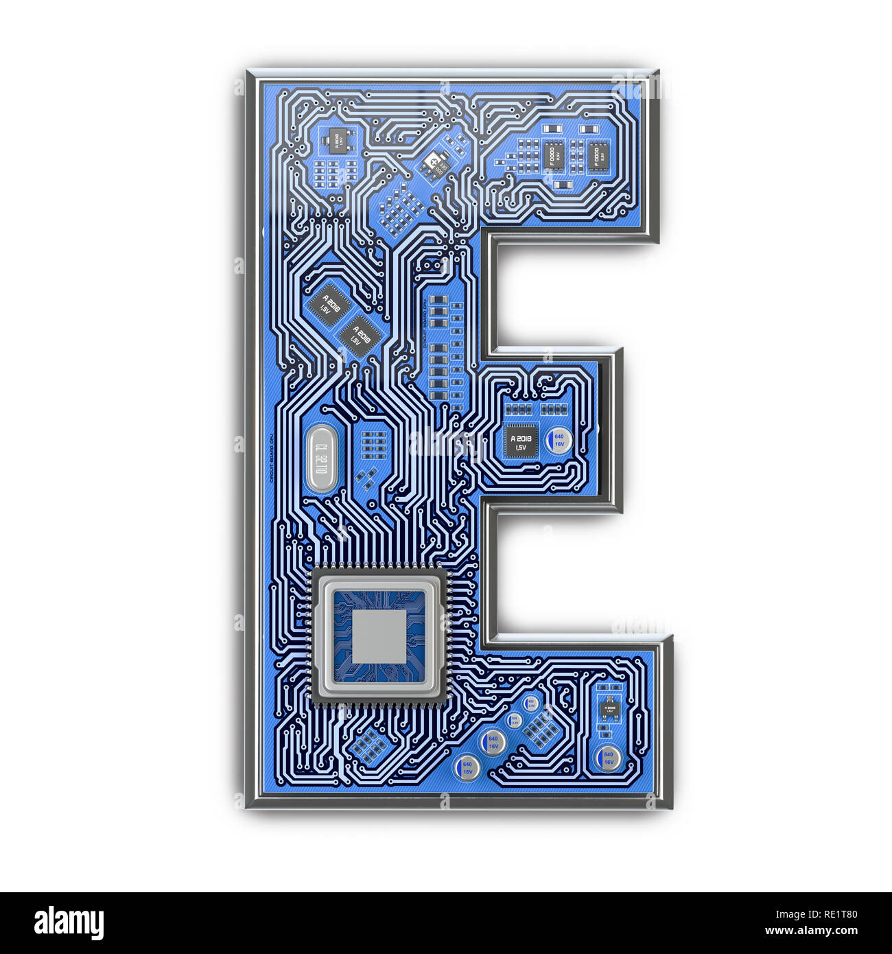Circuit font type e hi-res stock photography and images - Alamy