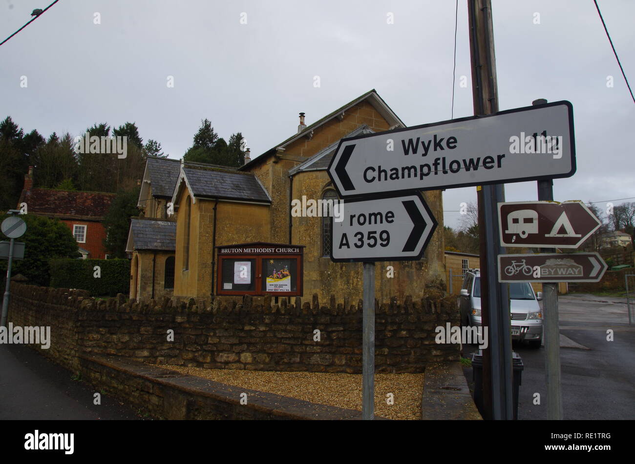 Wyke champflower rome road sign. The Macmillan Way. Long-distance trail ...
