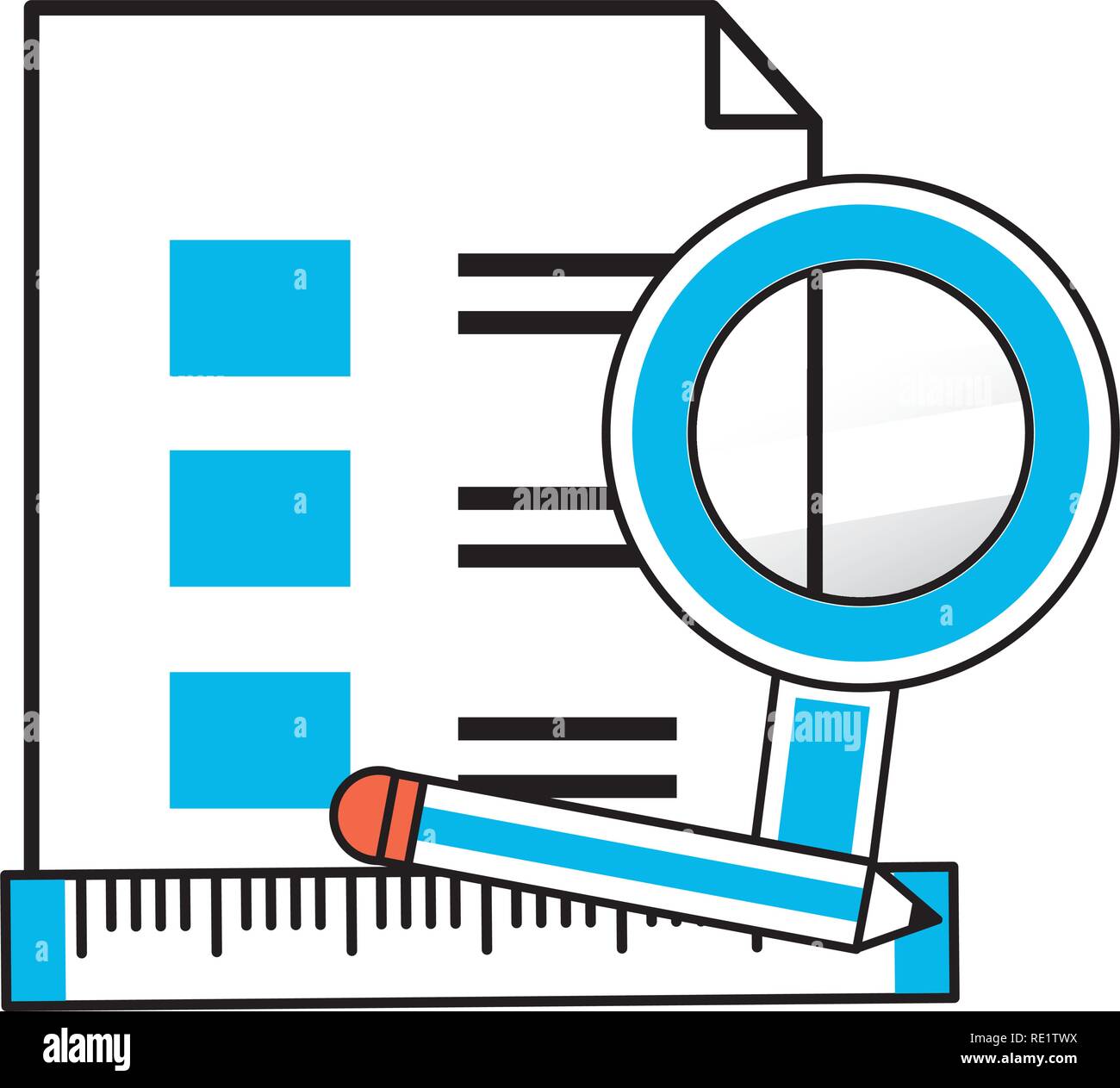 office work elements cartoon Stock Vector Image & Art - Alamy