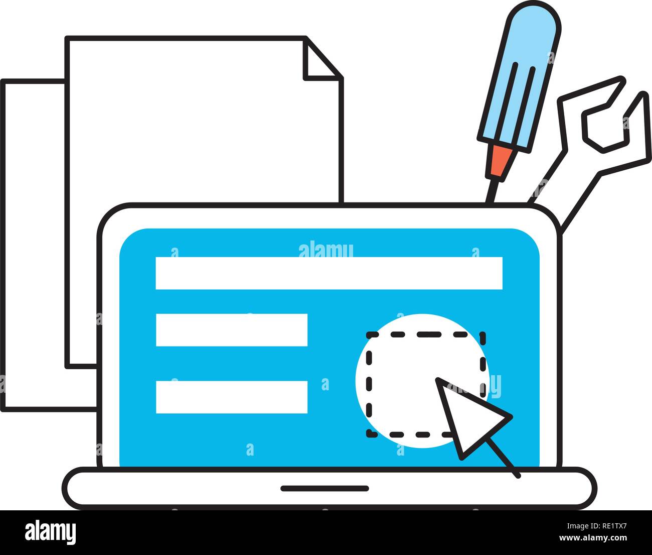technology computing cartoon Stock Vector Image & Art - Alamy