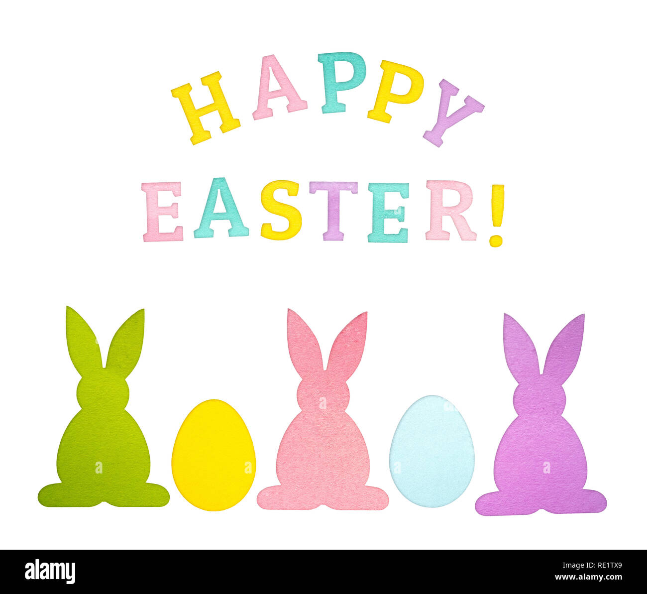 Easter concept happy card Cut Out Stock Images & Pictures - Alamy