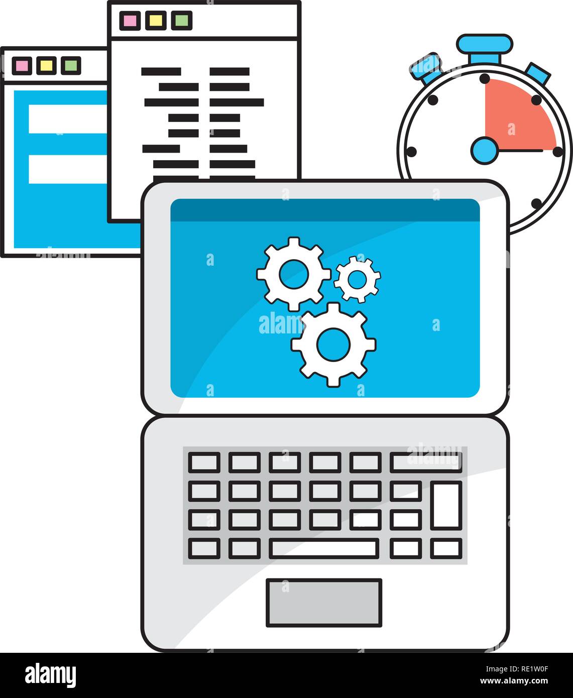 technology computing cartoon Stock Vector Image & Art - Alamy