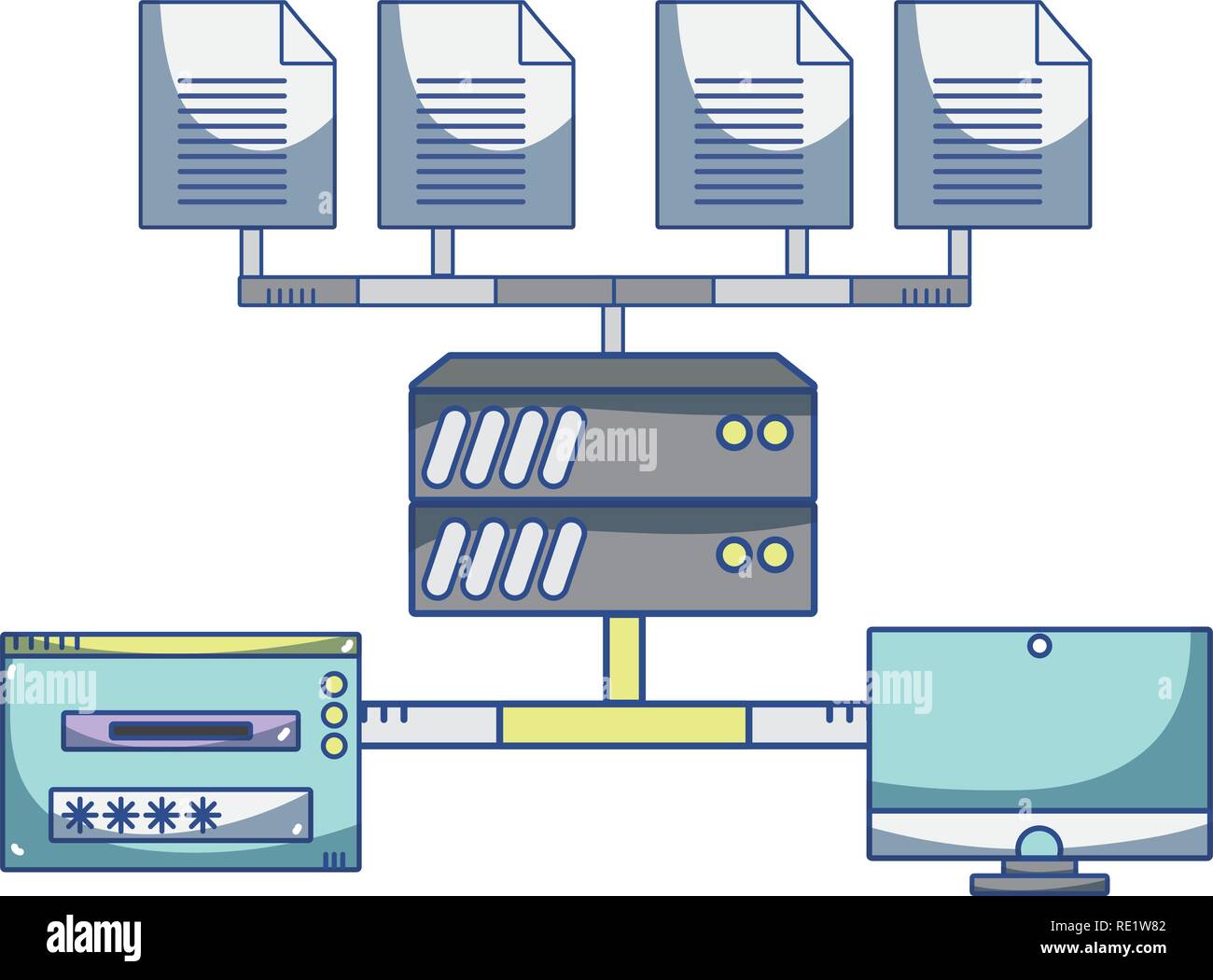 technology computing cartoon Stock Vector Image & Art - Alamy