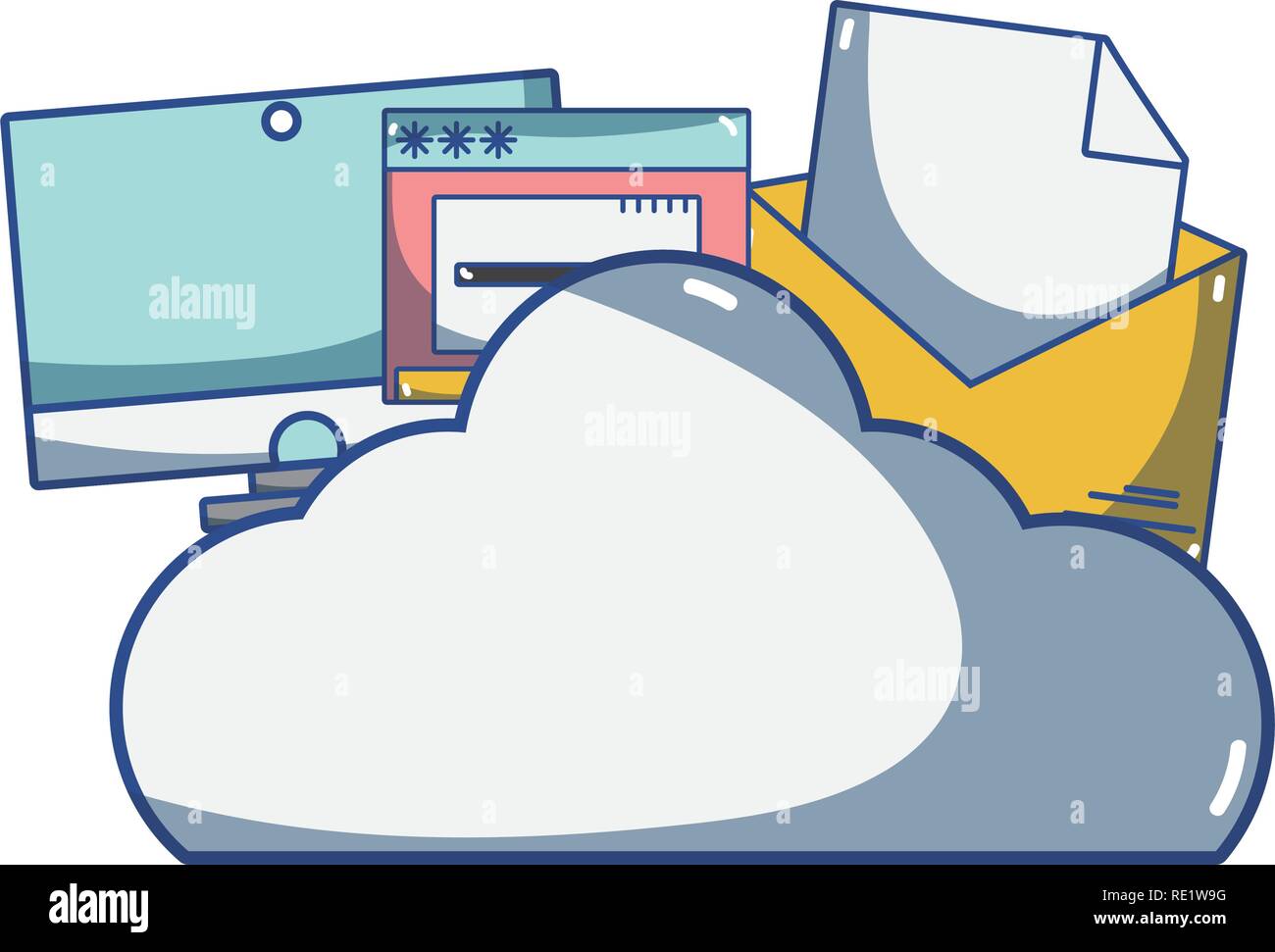 technology computing cartoon Stock Vector Image & Art - Alamy
