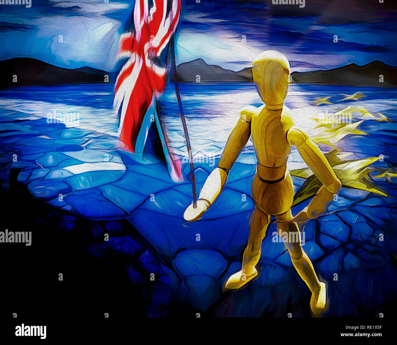 Cliff edge illustration hi-res stock photography and images - Alamy