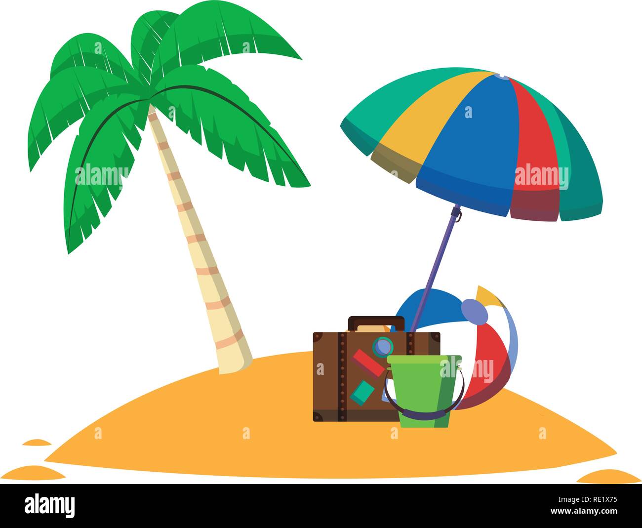 Summer and beach cartoons Stock Vector Image & Art - Alamy