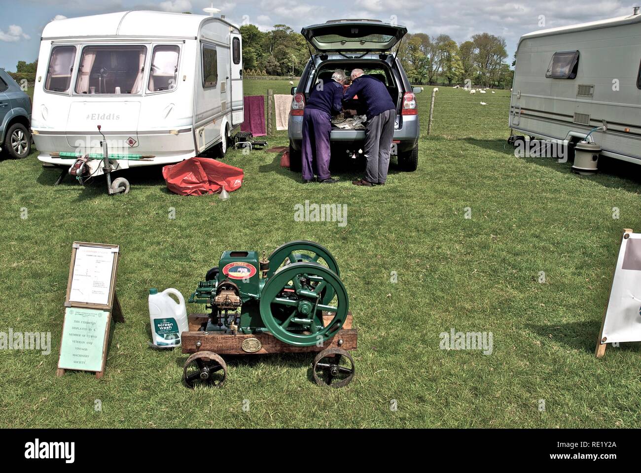 Jumbo Line petrol engine at the Anglesey Vintage Rally, Anglesey, North ...