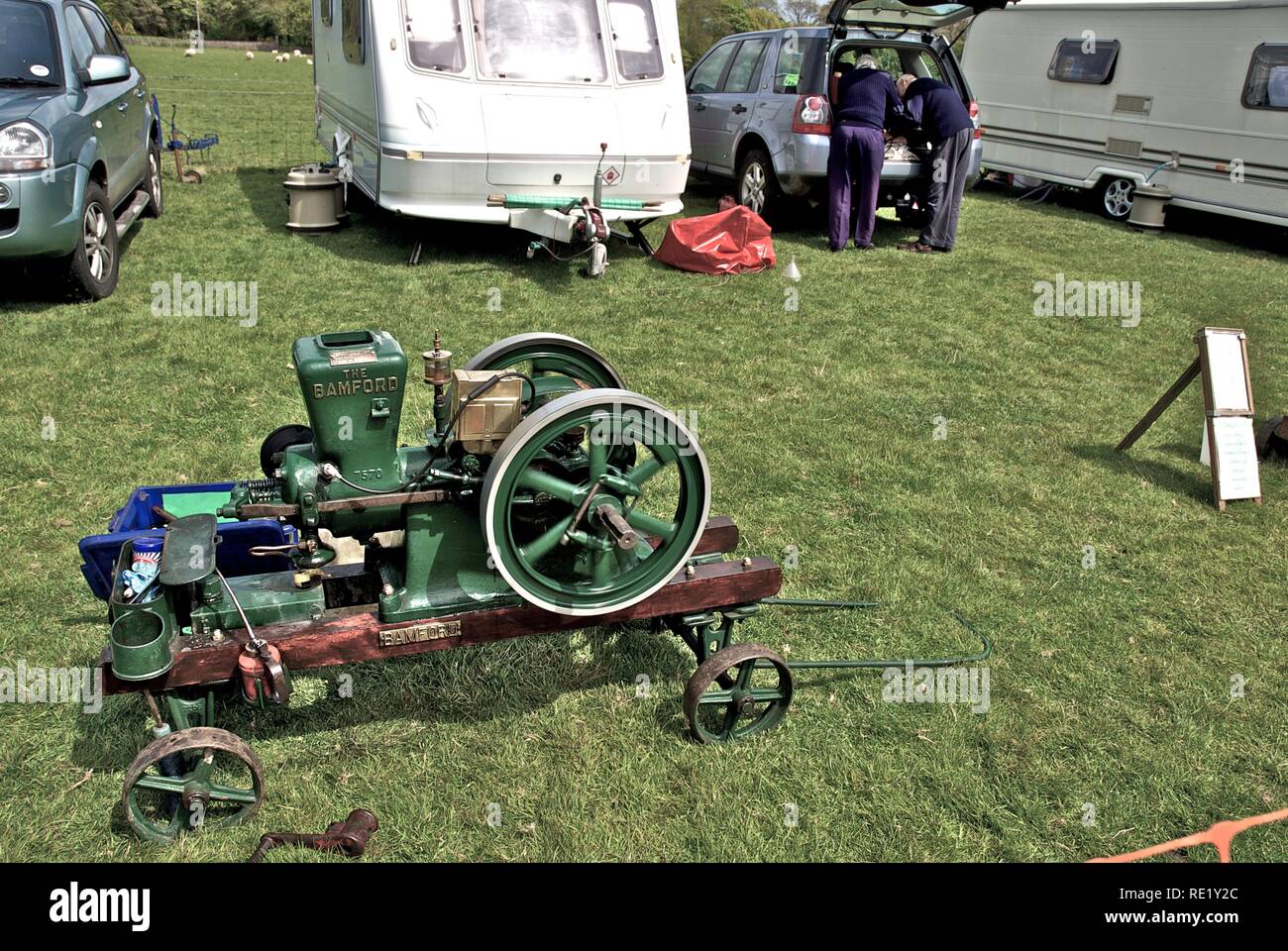 Bamford 1926 Open Crank Petrol Engine exhibited at the Anglesey Vintage ...
