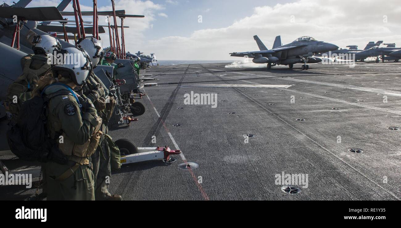 PACIFIC OCEAN (Nov. 16, 2016) Members of a flight crew assigned to ...