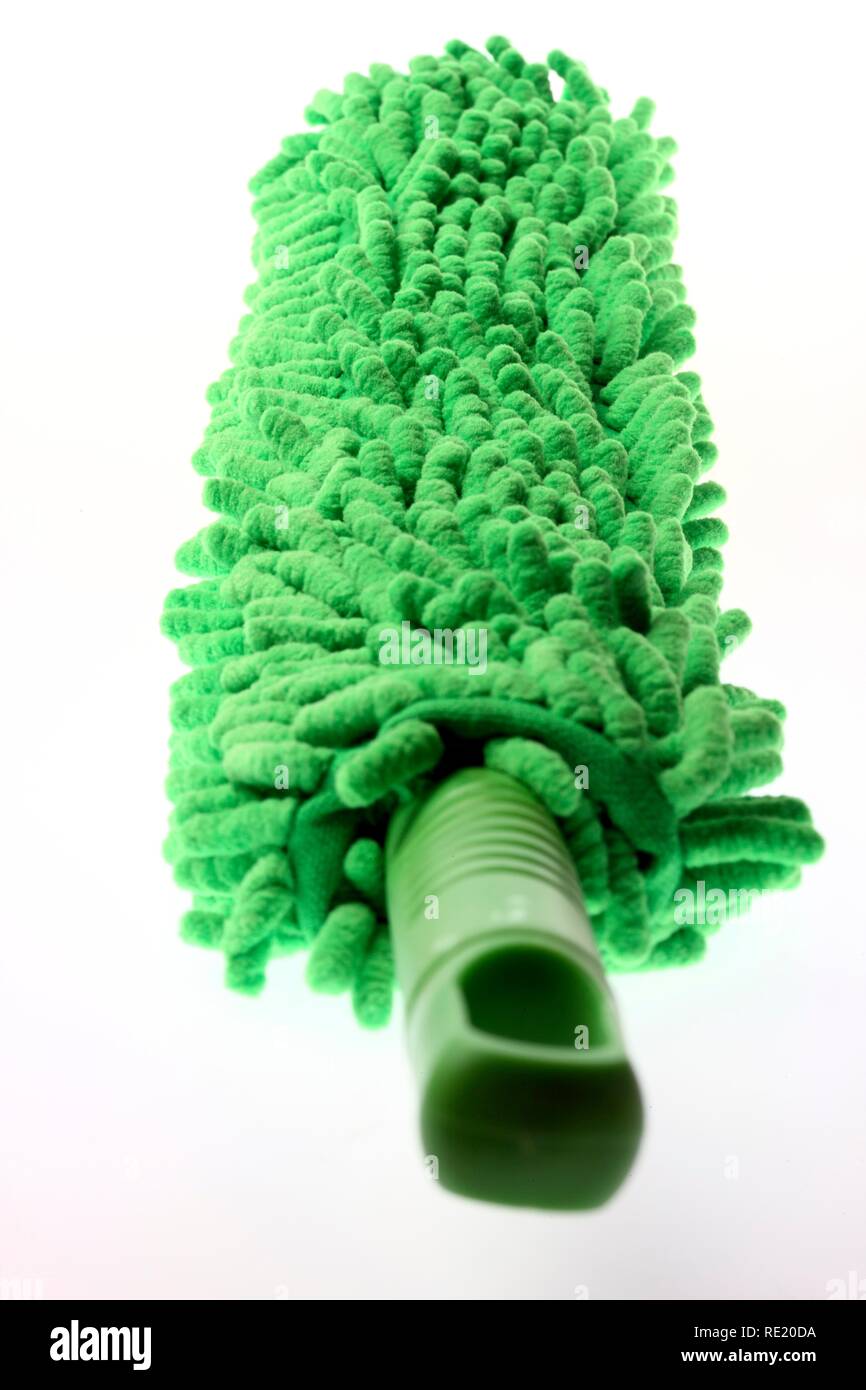 Green duster for cleaning Stock Photo - Alamy