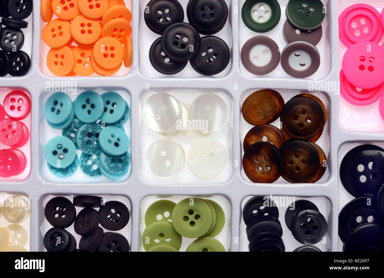 Various buttons, button collection, sorted Stock Photo - Alamy