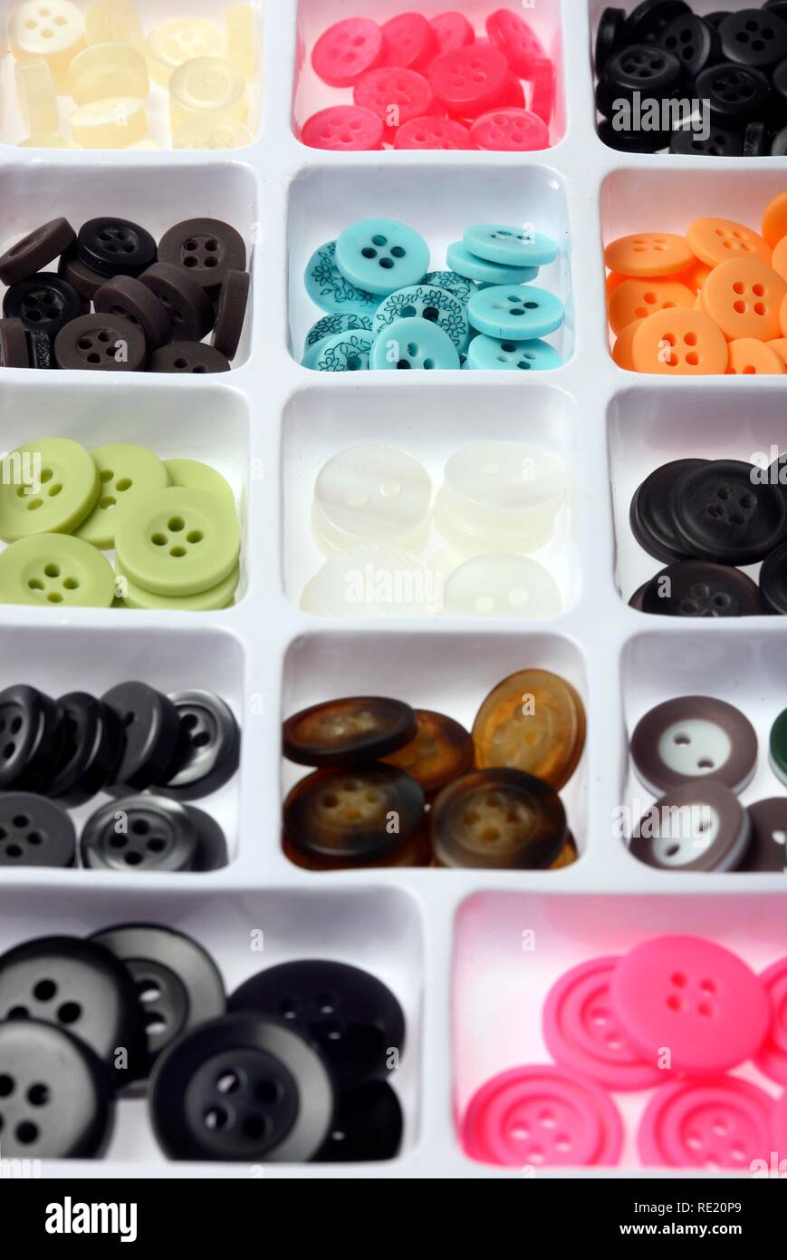 Various buttons, button collection, sorted Stock Photo - Alamy