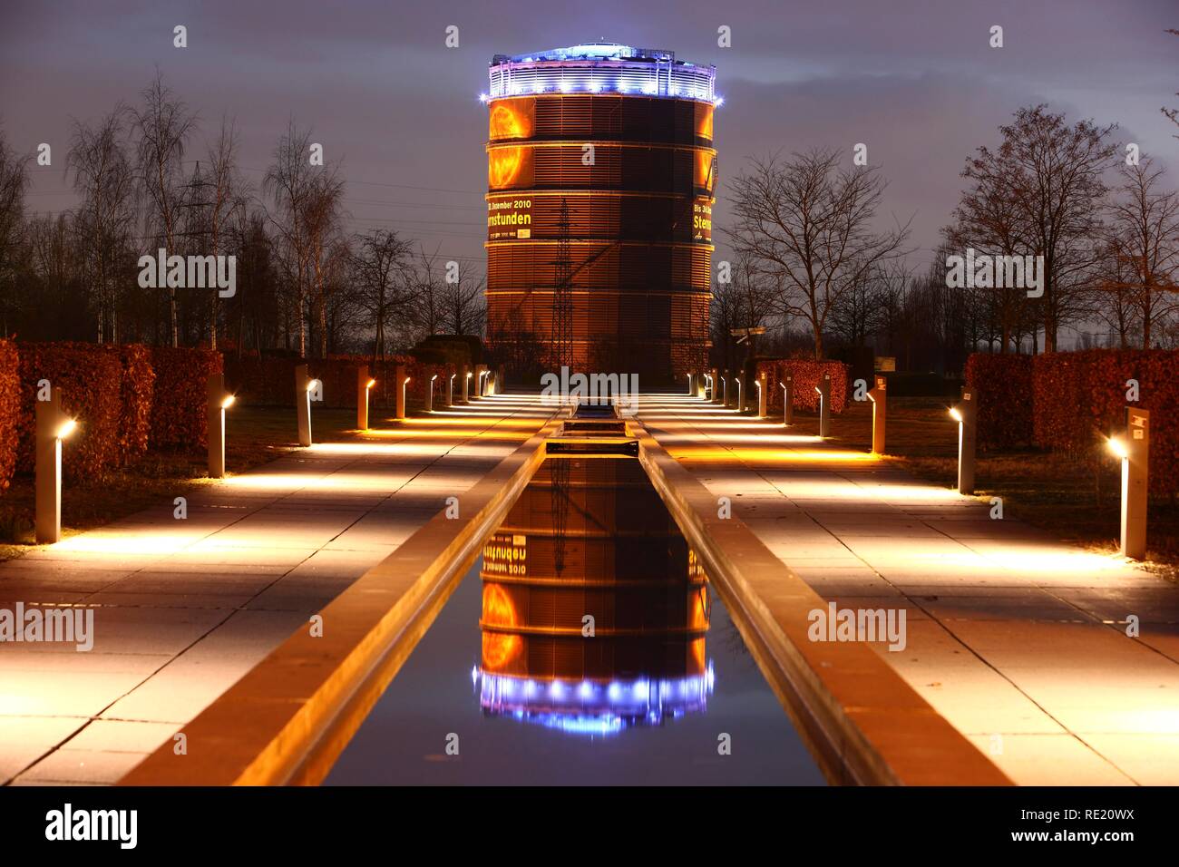 Gasometer, former gas tank, now museum and exhibition hall, with the ...