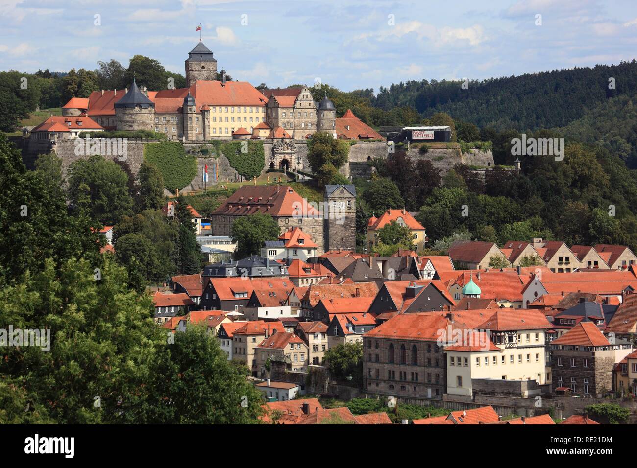 Veste Rosenberg Castle and town, Kronach, Upper Franconia, Bavaria ...