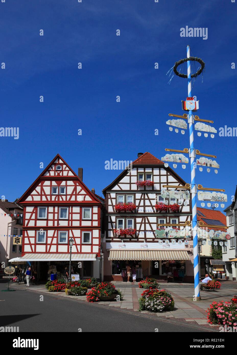 At the market place of Bad Orb, Main-Kinzig district, Hesse Stock Photo ...