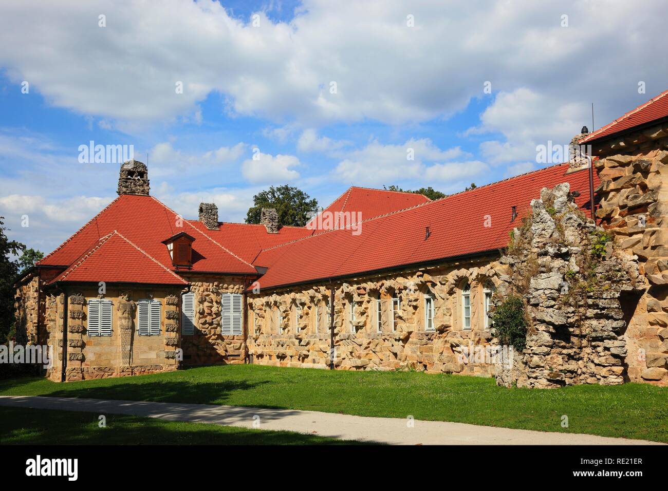 The old castle in the Hermitage Palace in Bayreuth, Upper Franconia ...