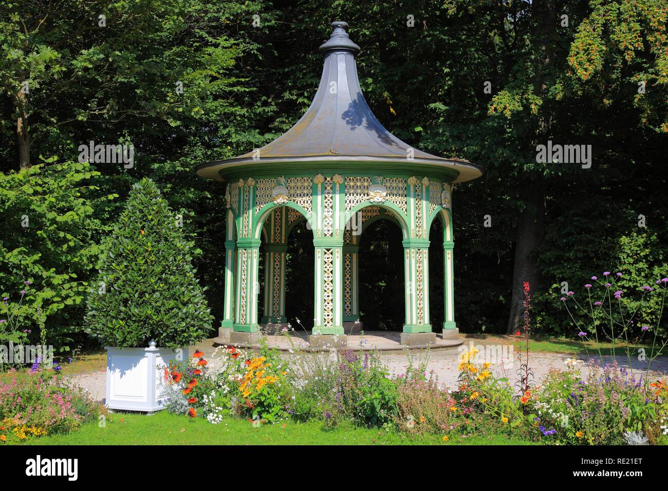 Pavilion in the park of the Hermitage Palace in Bayreuth, Upper ...