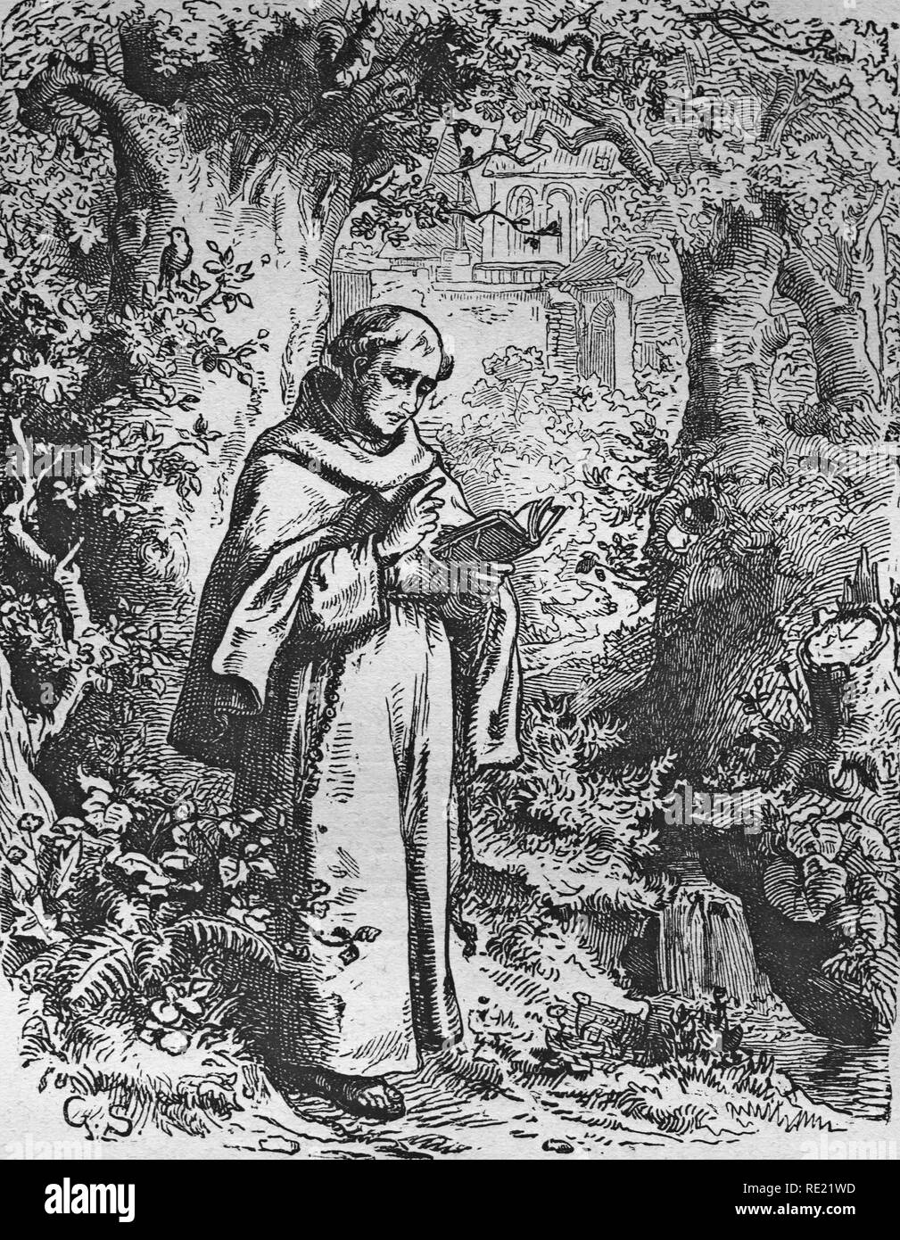 Christian Monk Praying