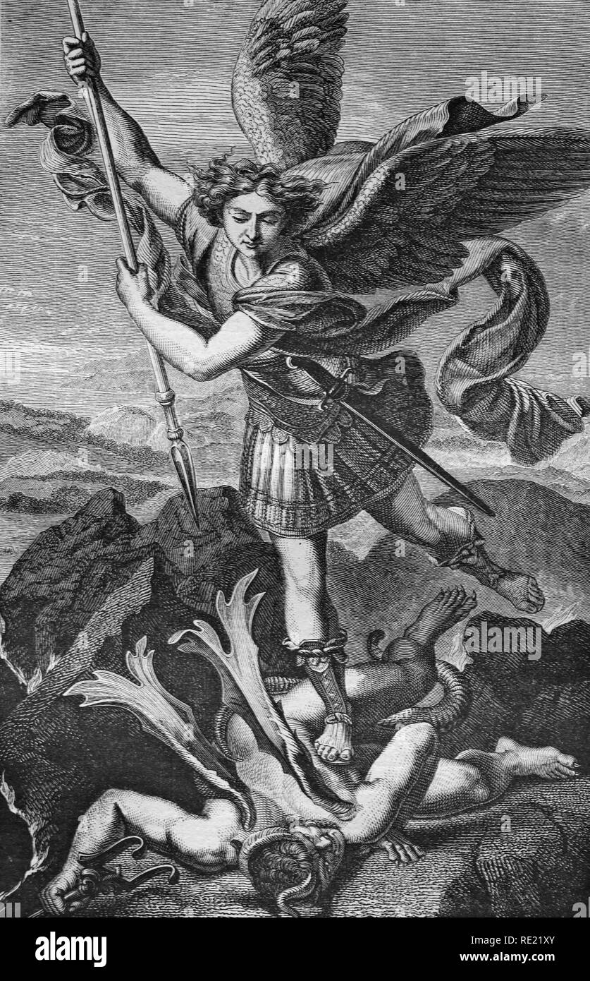 Saint michael the archangel Black and White Stock Photos & Images - Alamy