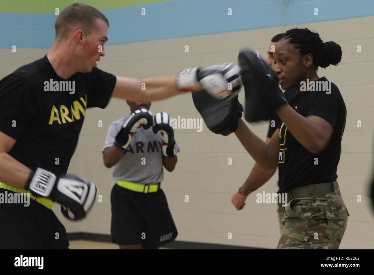 Sgt. Naomi Graham (right), a boxer with the with the U.S. Army World ...