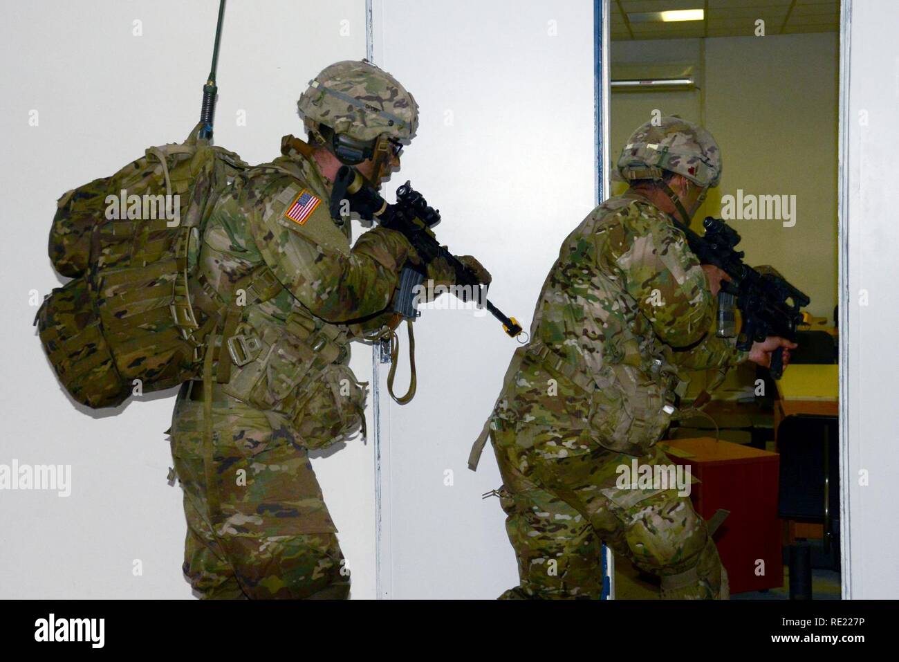 U.S. Army paratroopers from Company A, 1-503rd Infantry, 173rd Airborne ...