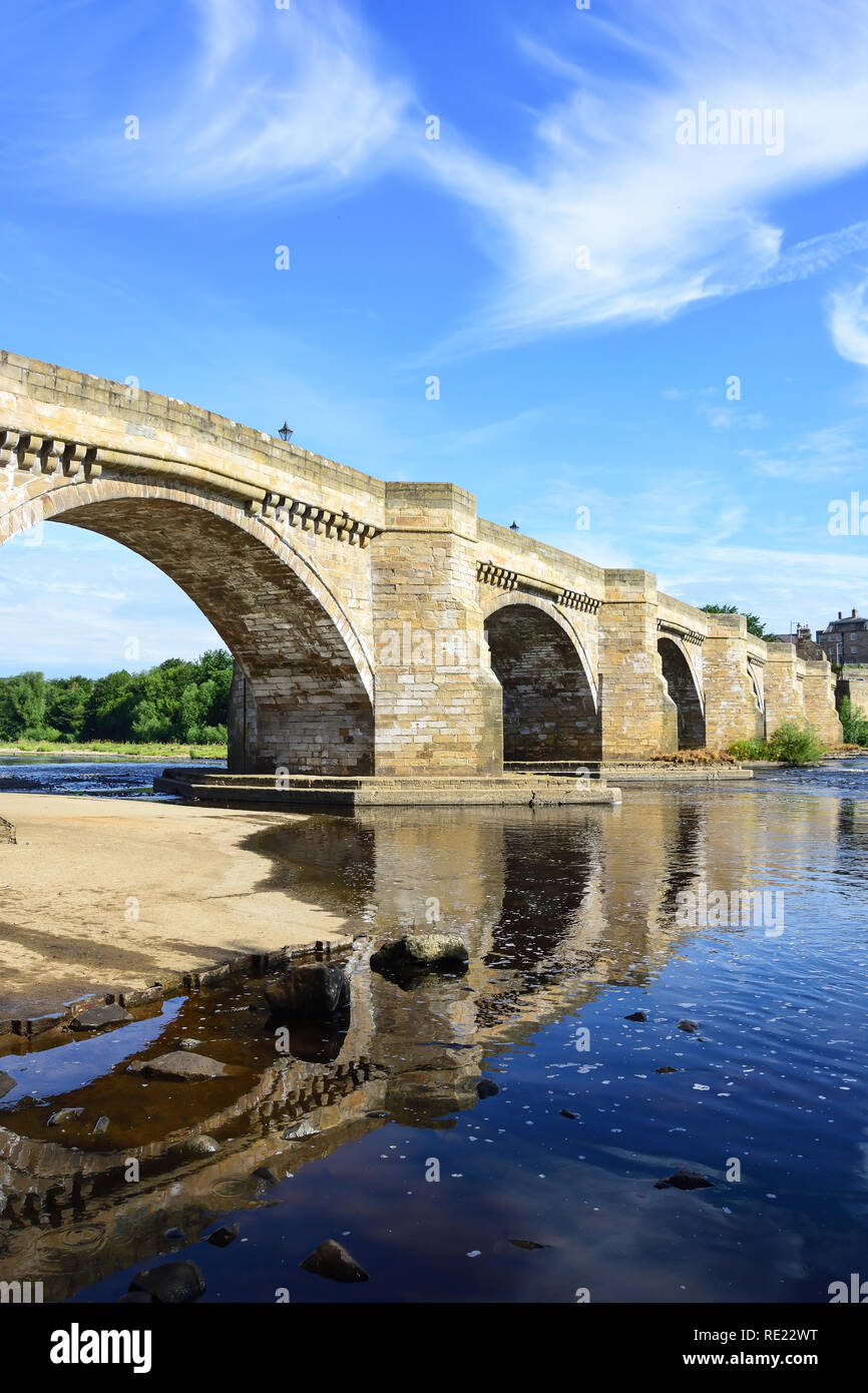 !7th century Corbridge stone bridge over River Tyne, Corbridge ...