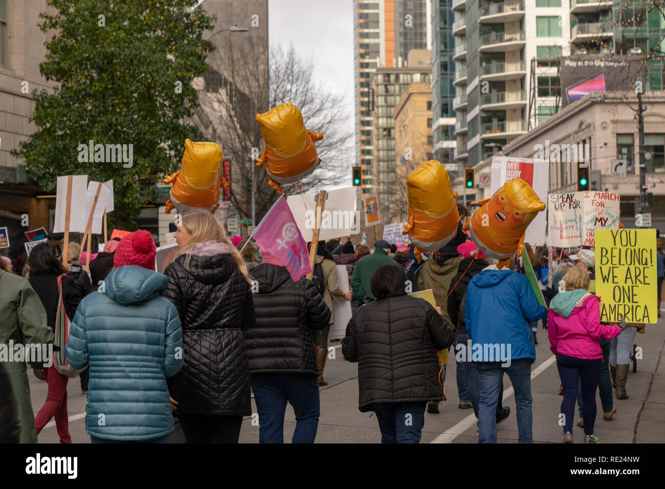 Native American Civil Right Group Showing Support at Women's March for ...
