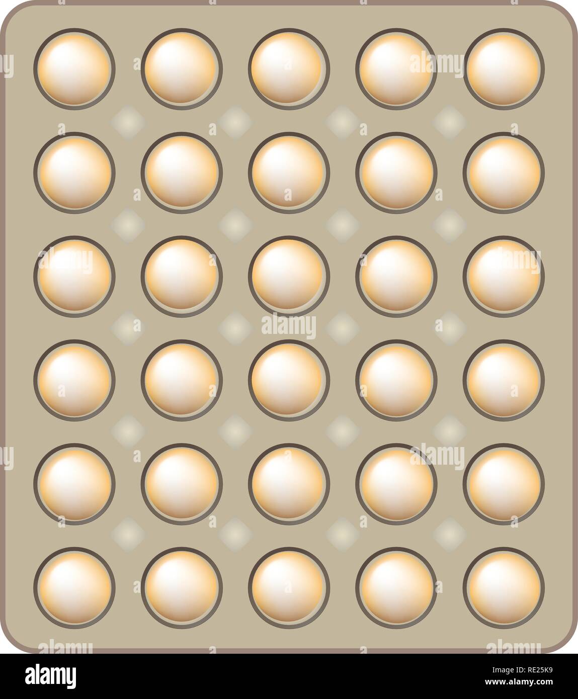 Top View of egg and paper tray vector and illustration Stock Vector ...