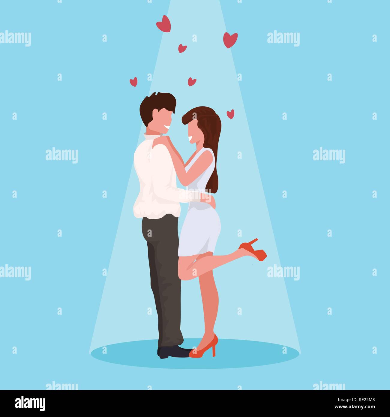 couple dancing together happy valentines day celebrating concept man ...