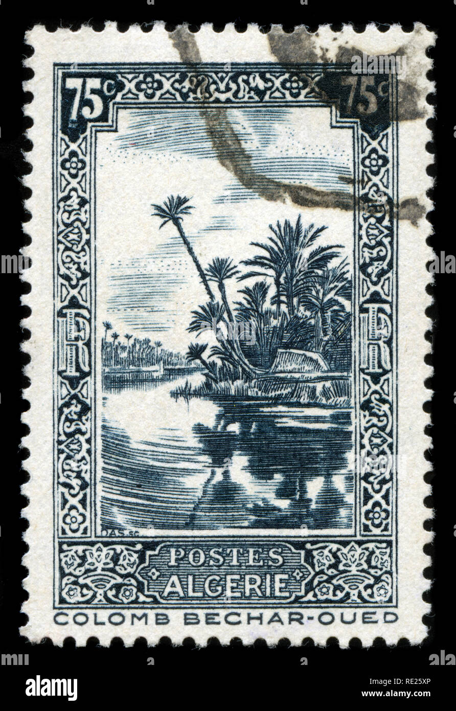 Postage stamp from Algeria in the Landscapes and Buildings series ...