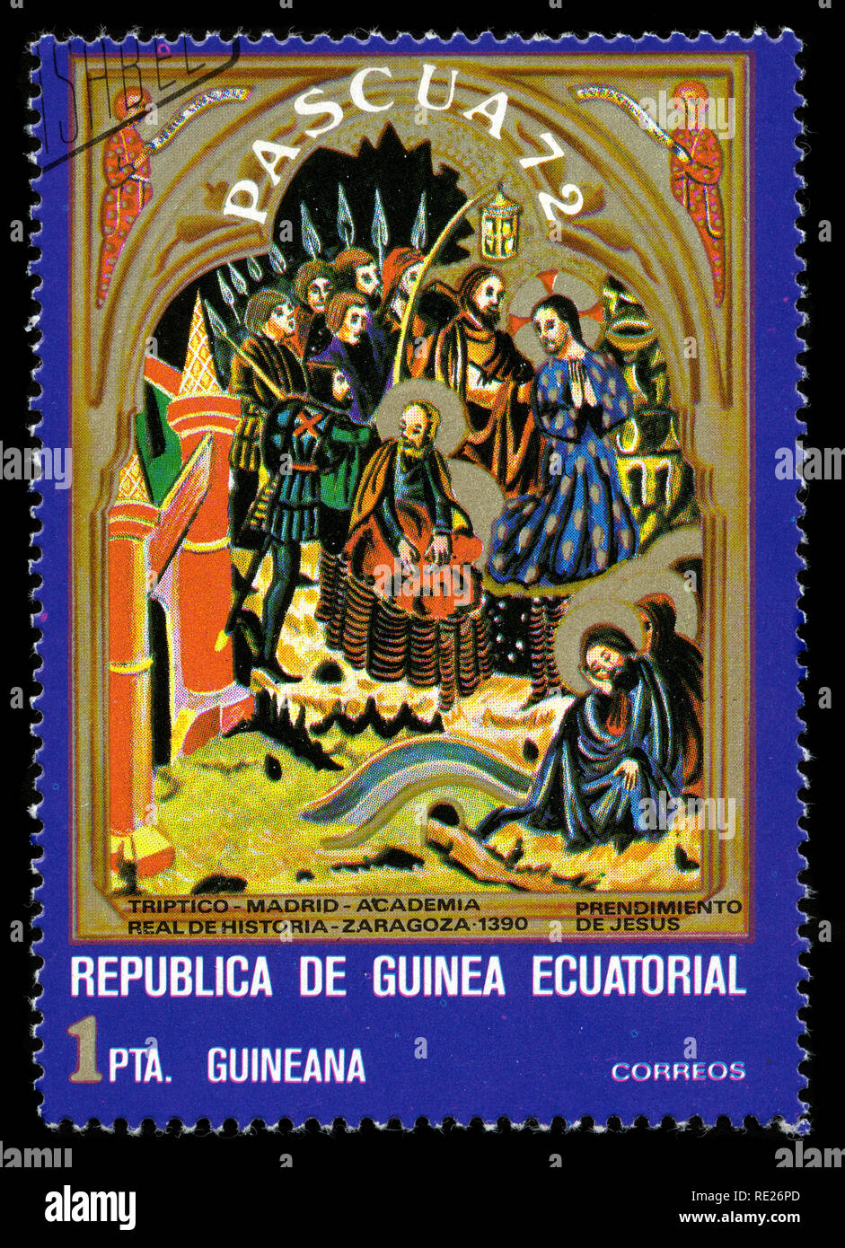 Postage stamp from Equatorial Guinea in the Easter 1972 series Stock ...
