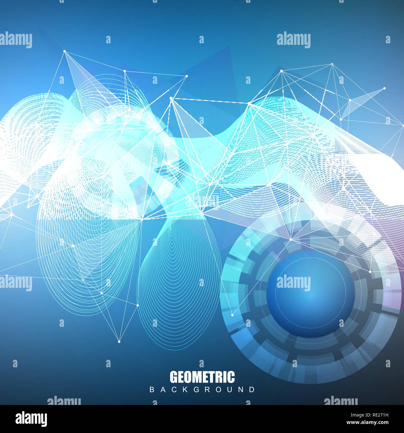 Big Data Visualization Background. Modern futuristic virtual abstract ...