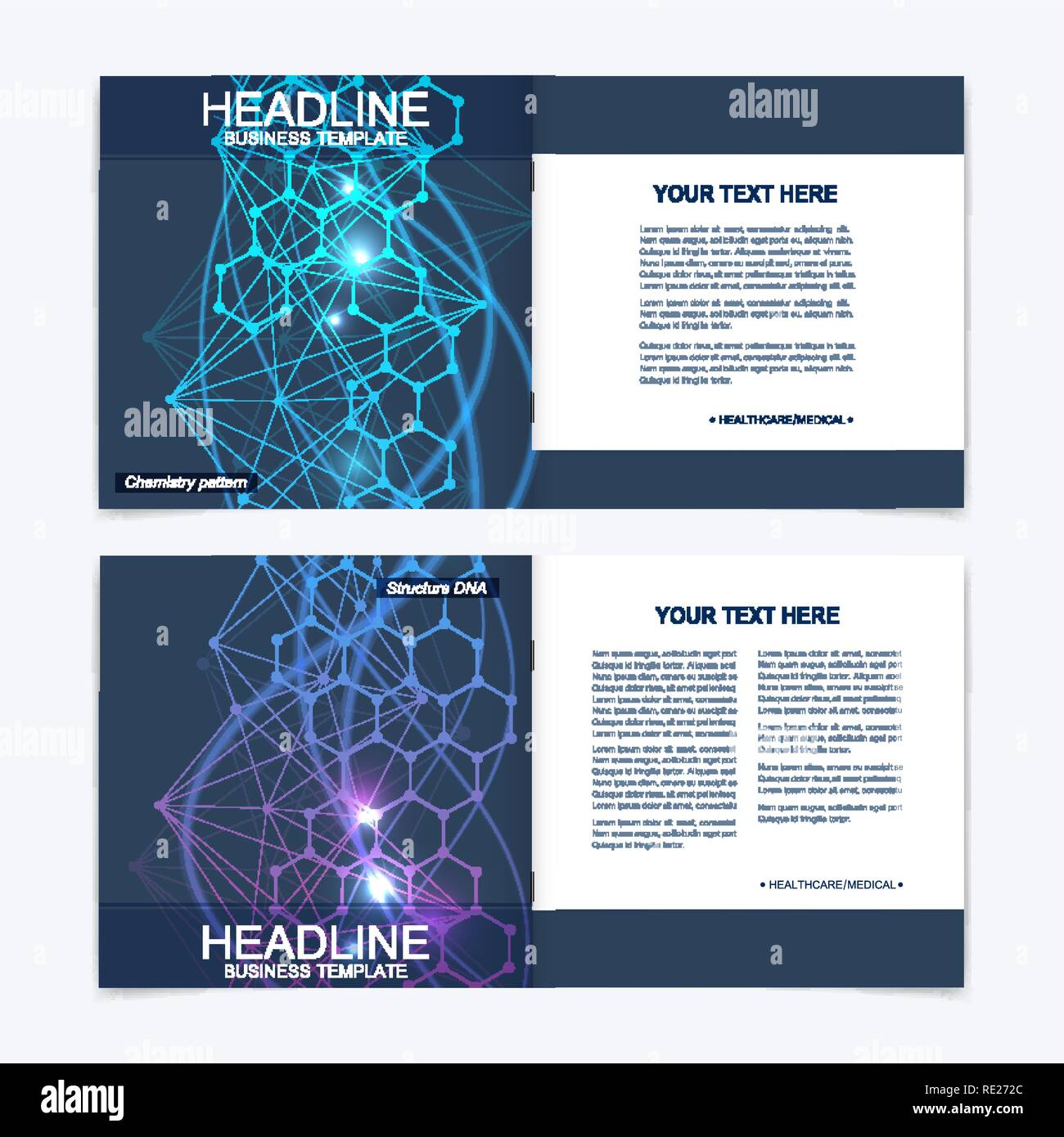 Scientific templates square brochure, magazine, leaflet , flyer, cover ...