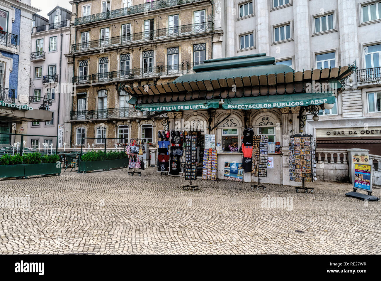 Restauradores Square (Praca dos Restauradores). The historical part of ...