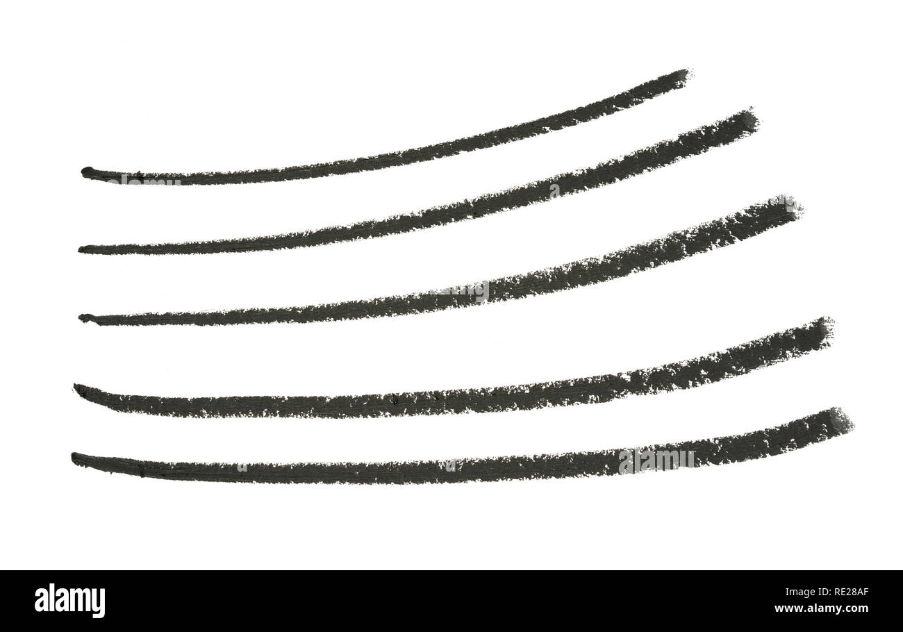 Black pencil strokes on white paper texture directly above shot Stock ...