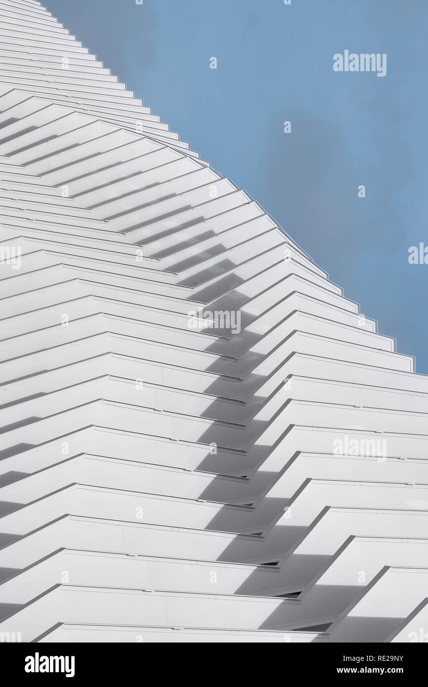 Architectural abstract of the exterior of the contemporary Miami Beach ...