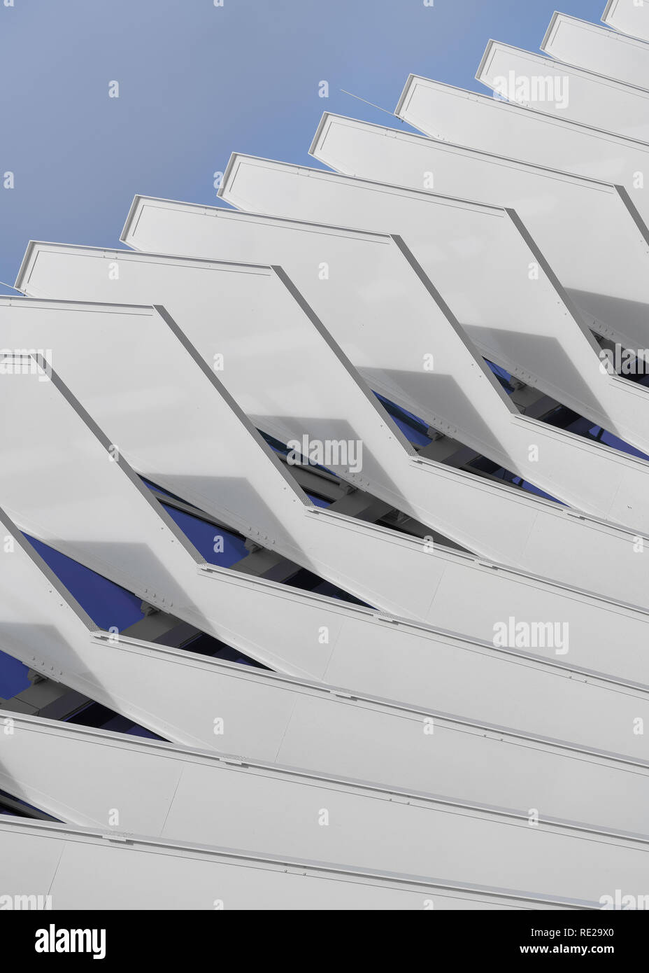 Architectural abstract of the exterior of the contemporary Miami Beach ...