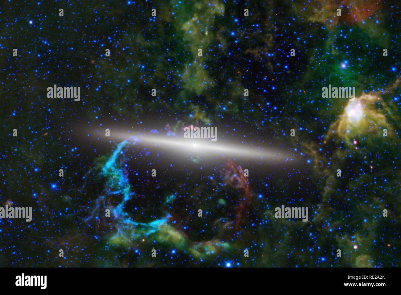 Galaxies, stars and nebulas in awesome space image. Colorful science ...