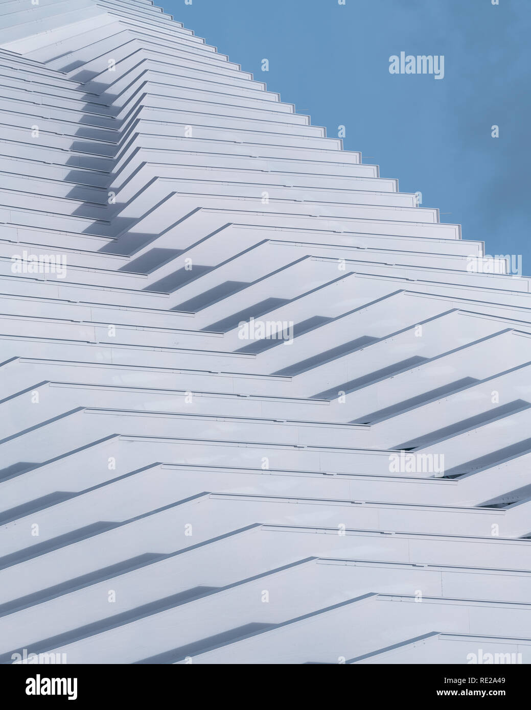 Architectural abstract of the exterior of the contemporary Miami Beach ...