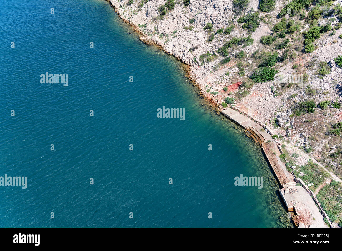 Aerial view blue clean sea hi-res stock photography and images - Alamy