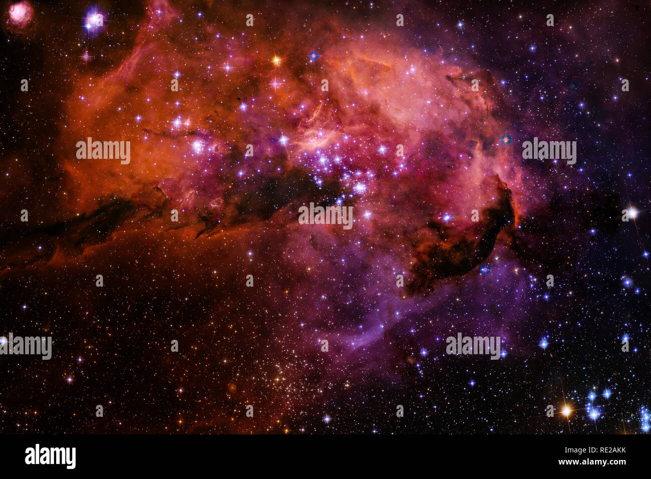 Galaxy, starfield, nebulae, cluster of stars in deep space. Science ...