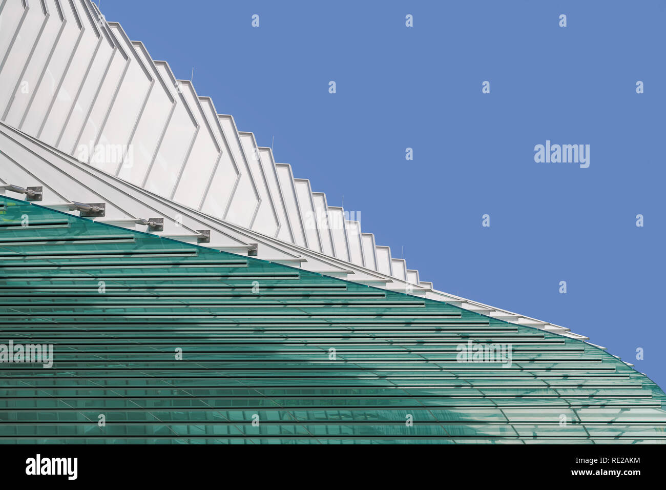 Architectural abstract of the exterior of the contemporary Miami Beach ...