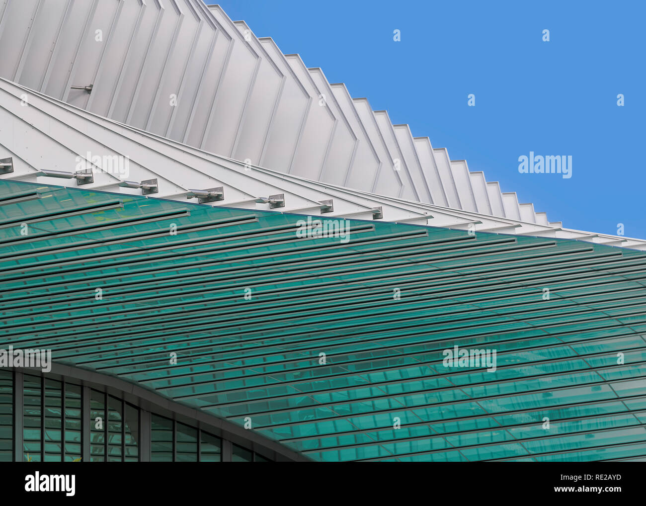 Architectural abstract of the exterior of the contemporary Miami Beach ...